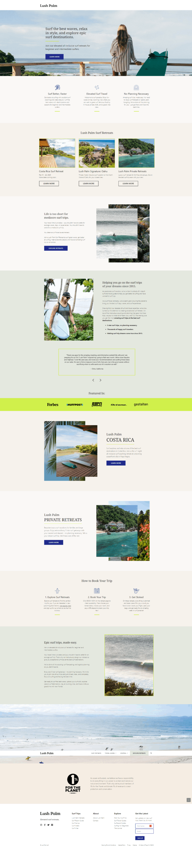 Lush Palm - WordPress Examples