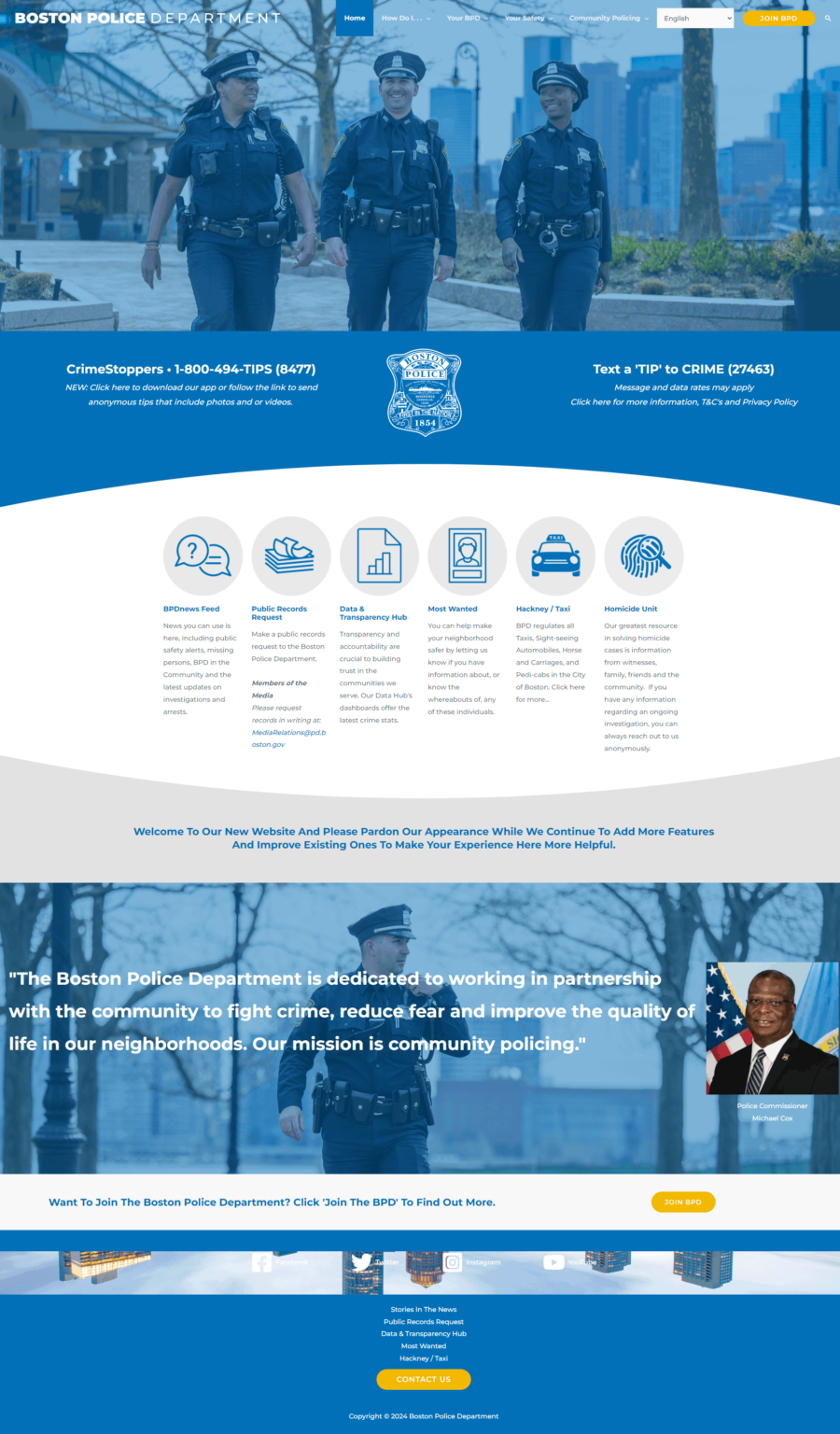 Boston Police - WordPress Examples